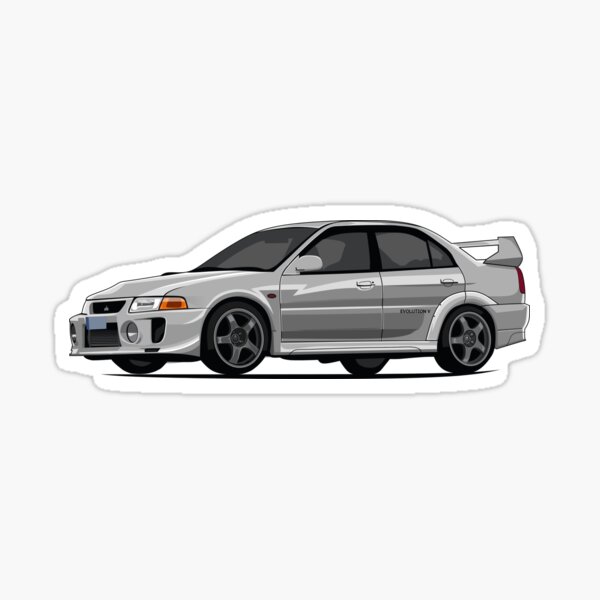 "Mitsubishi Lancer Evolution V " Sticker for Sale by officialaskart ...