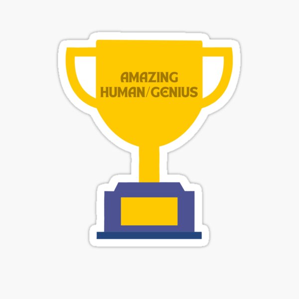 "amazing human/genius" Sticker for Sale by sophc35 | Redbubble