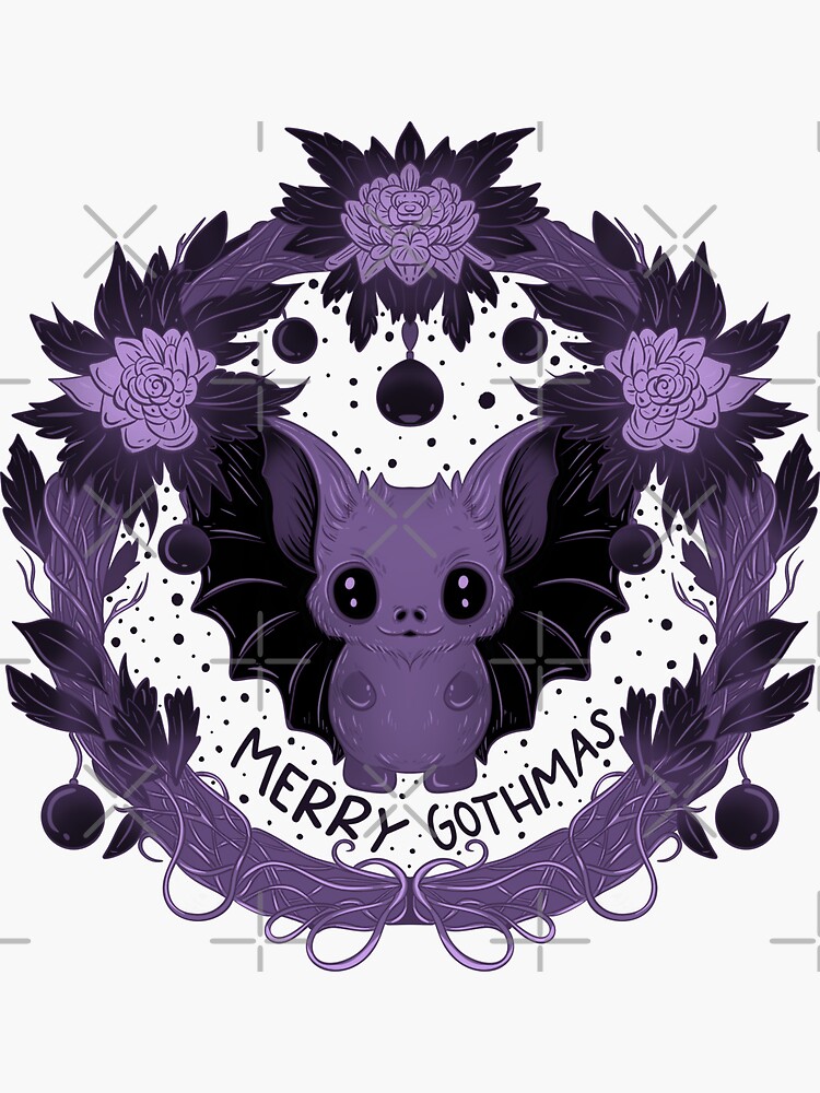 "Merry Gothmas bat" Sticker for Sale by jess1586 | Redbubble