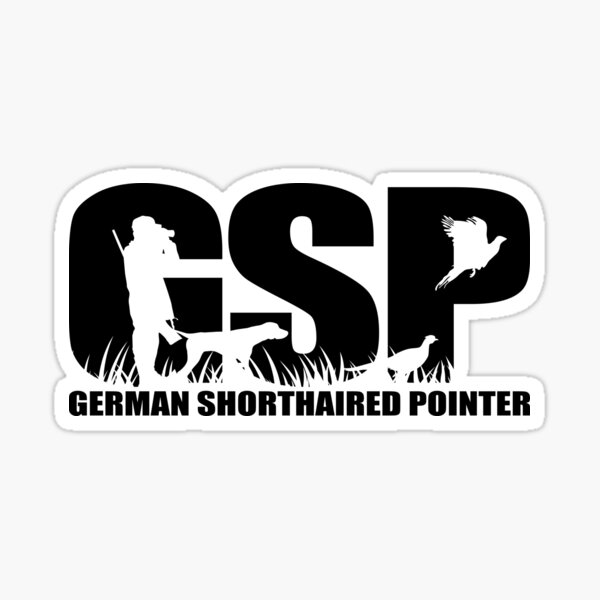 "German Shorthaired Pointer GSP hunting dog hunter dog" Sticker for ...