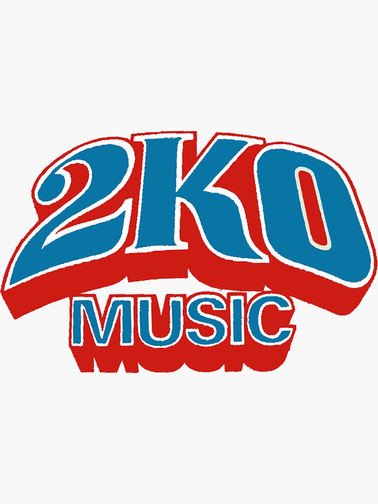 "2KO Music" Sticker for Sale by GoalieTurtle | Redbubble