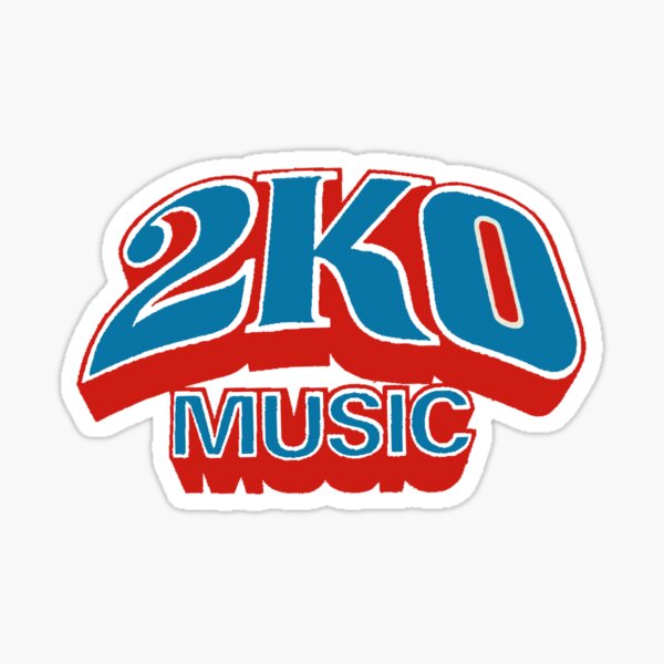"2KO Music" Sticker for Sale by GoalieTurtle | Redbubble