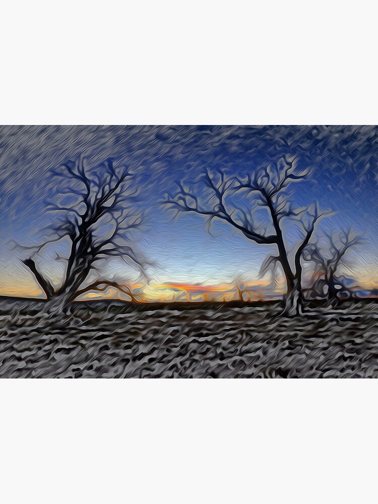 " Two Tree Sunset - Cut Out in Pastels" Sticker for Sale by Husky ...