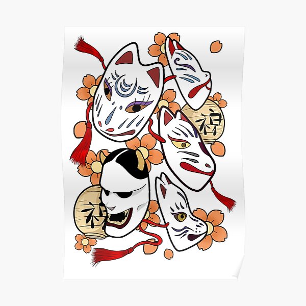 "Kitsune" Poster by Pablocreations | Redbubble