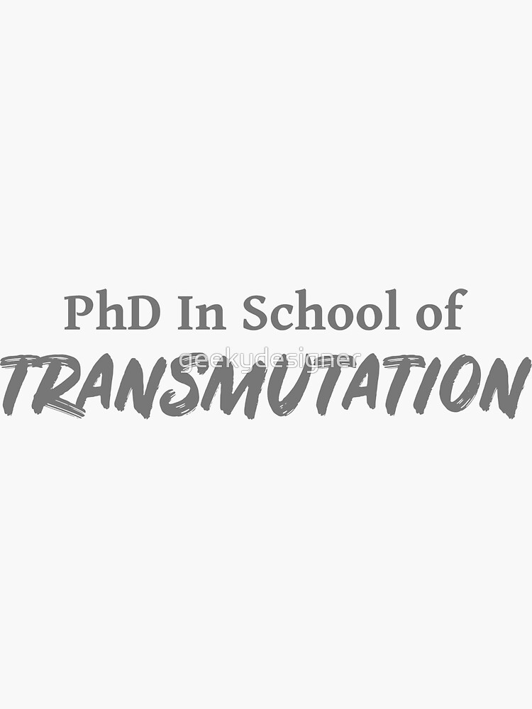 "PhD in School of Transmutation DND 5e Pathfinder RPG Role Playing ...