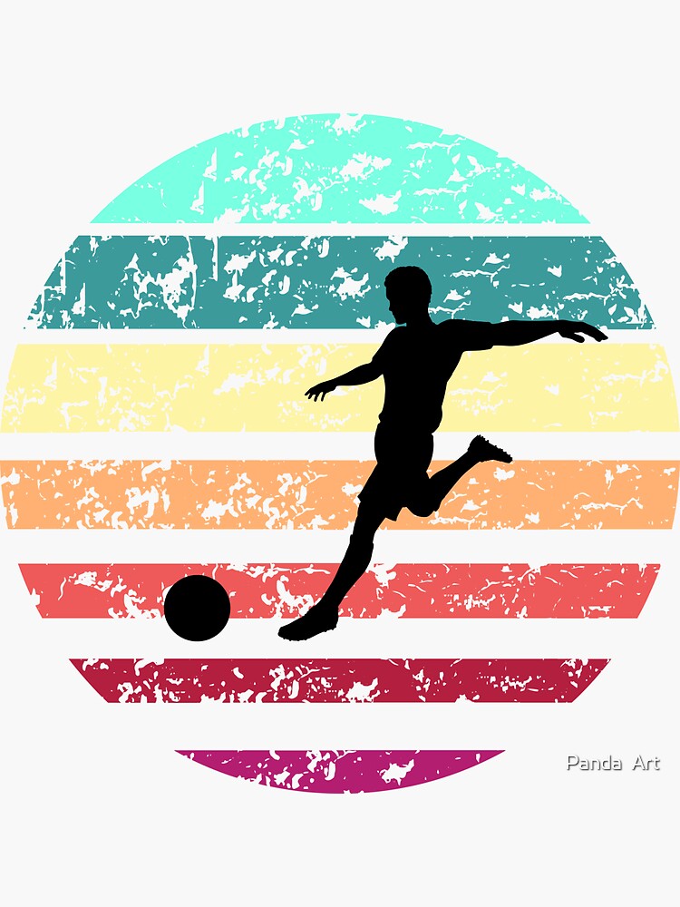 "soccer push kick boy vintage summer retro football" Sticker for Sale ...