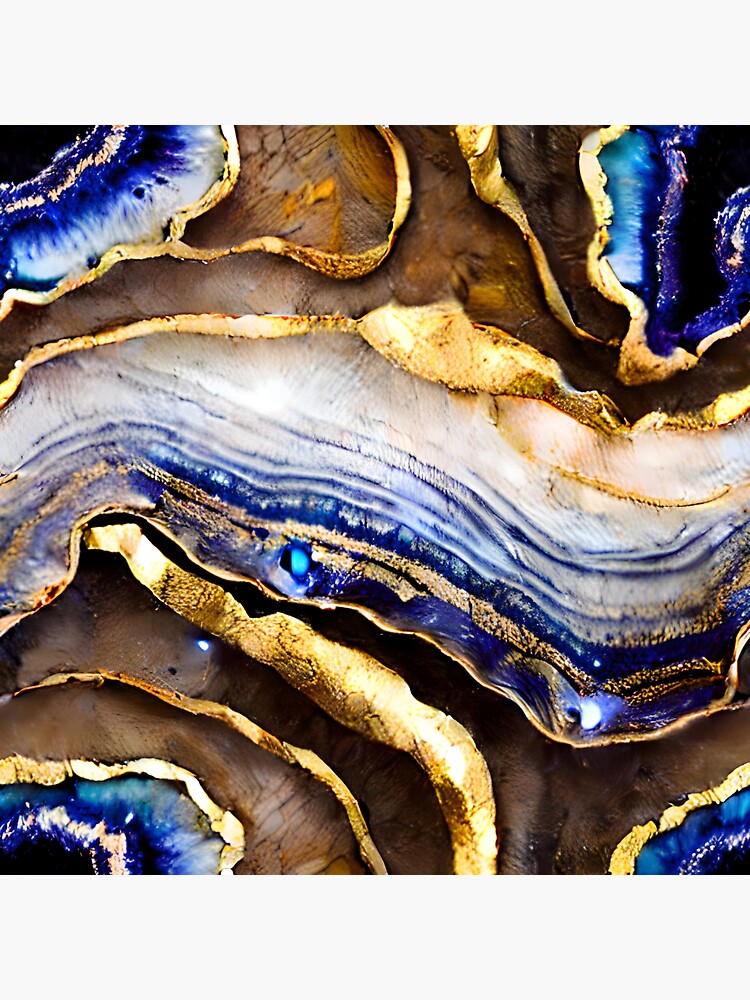 "Sapphire Geode" Sticker for Sale by emsubzero | Redbubble