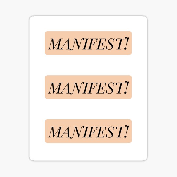 "Manifest " Sticker for Sale by tanchaii | Redbubble