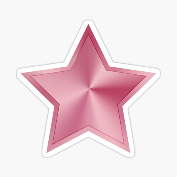 "Pink star with conical gradient with bevel effect " Sticker for Sale ...