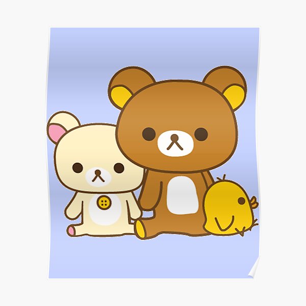 "Korilakkuma And Rilakkuma Characters Cartoon Bears" Poster for Sale by ...