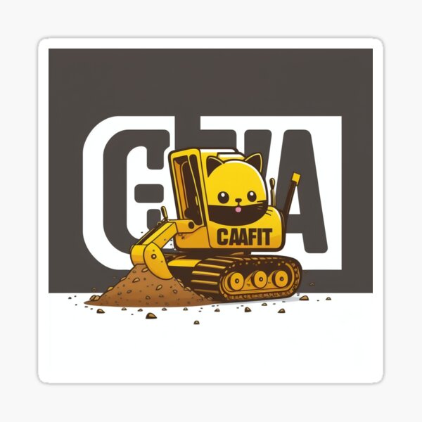"Digging Kitty" Sticker for Sale by FewCaratArt | Redbubble