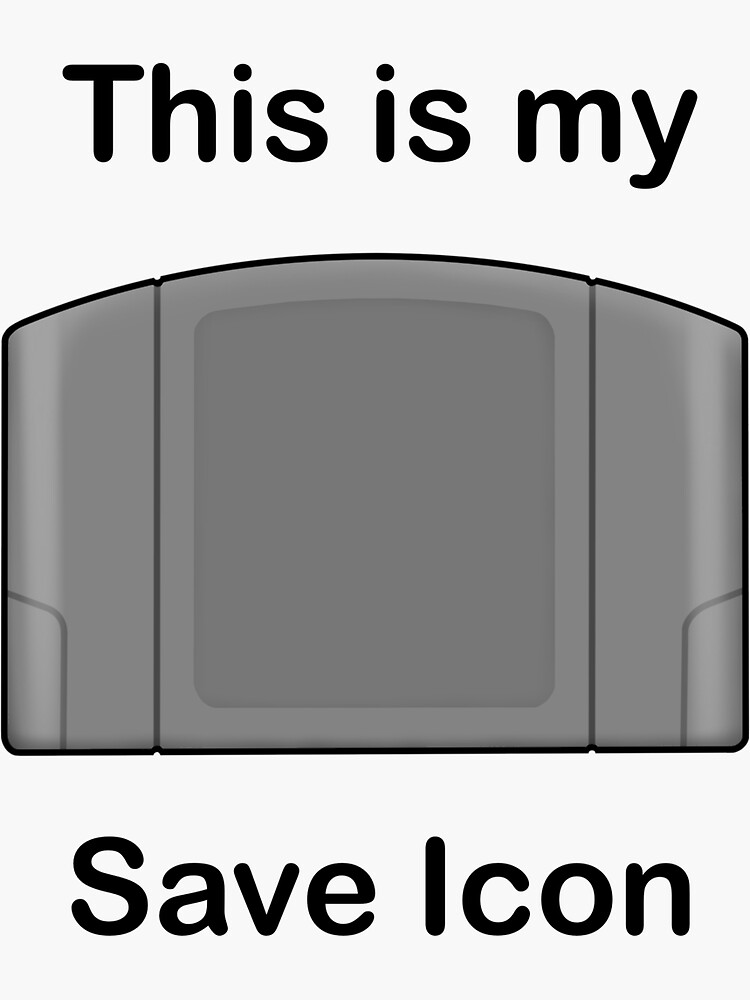 "N64 Cartridge | Vintage Save Icon" Sticker for Sale by ExmoMule ...