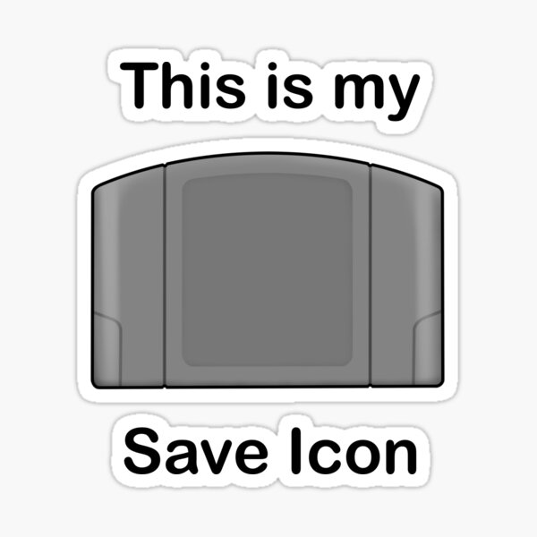 "N64 Cartridge | Vintage Save Icon" Sticker for Sale by ExmoMule ...