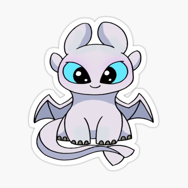 "Light Fury Toothless" Sticker for Sale by bonndesign | Redbubble