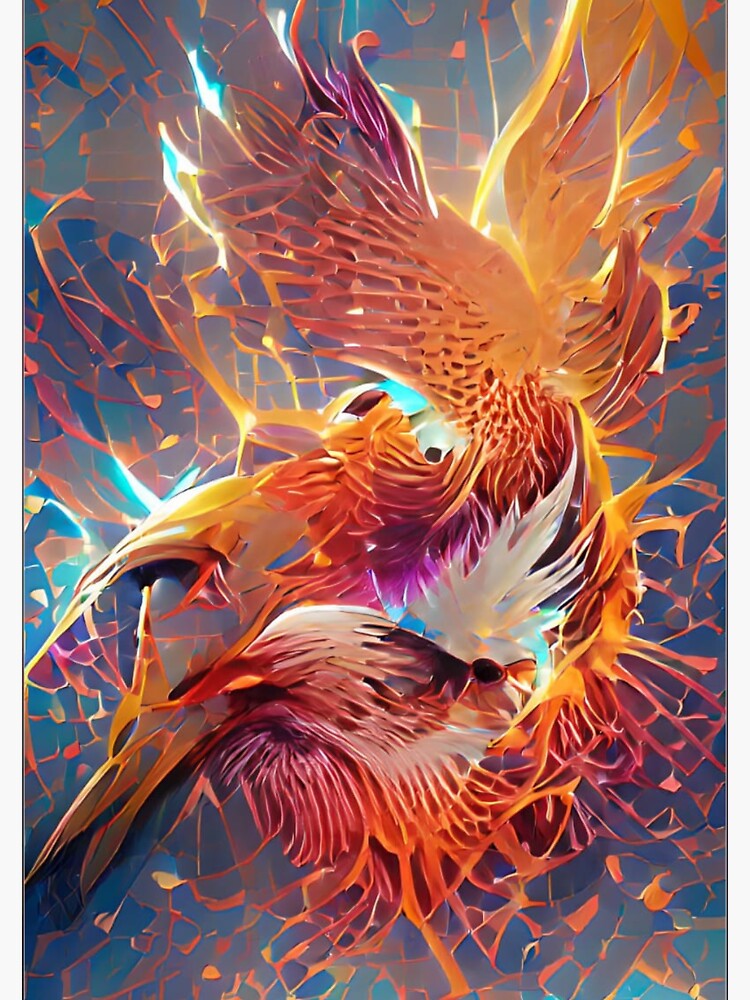 " Abstract Phoenix " Sticker for Sale by Spectrai | Redbubble