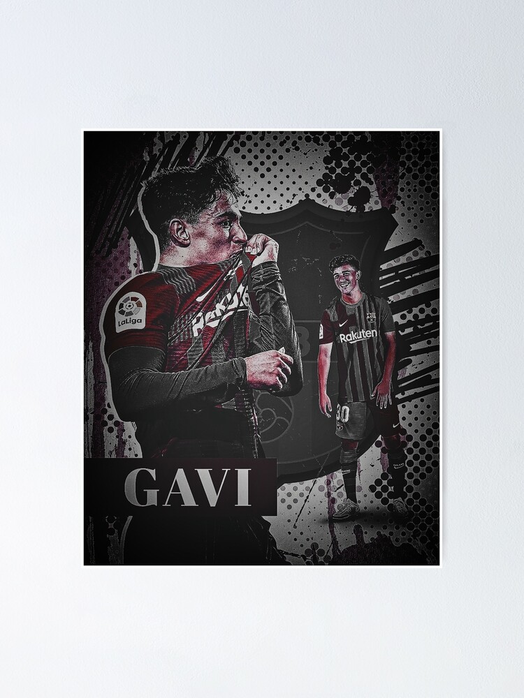 Poster « Pablo gavi pedri gavi 2023 célébration du dessin animé FCB ...