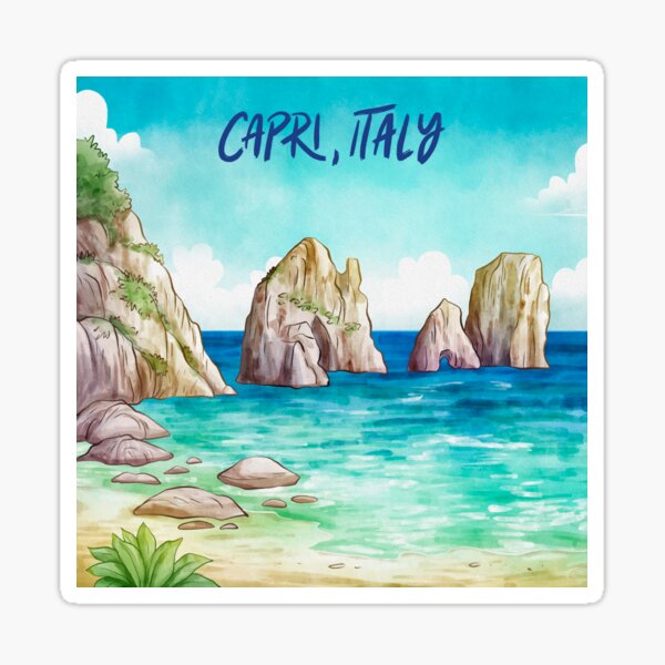 "Capri Italy" Sticker for Sale by WorldCulture | Redbubble