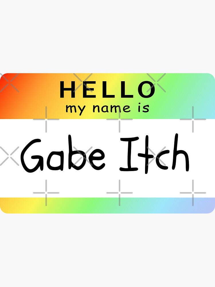 "Gabe's Special Name Badge" Sticker for Sale by unclehamby | Redbubble