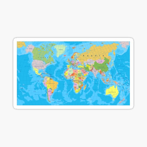 "Vintage world map" Sticker for Sale by pineapplearti | Redbubble