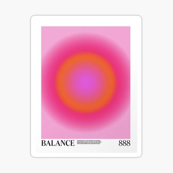 Pegatina «Equilibrio del ángel número 888» de preppy-designzz | Redbubble