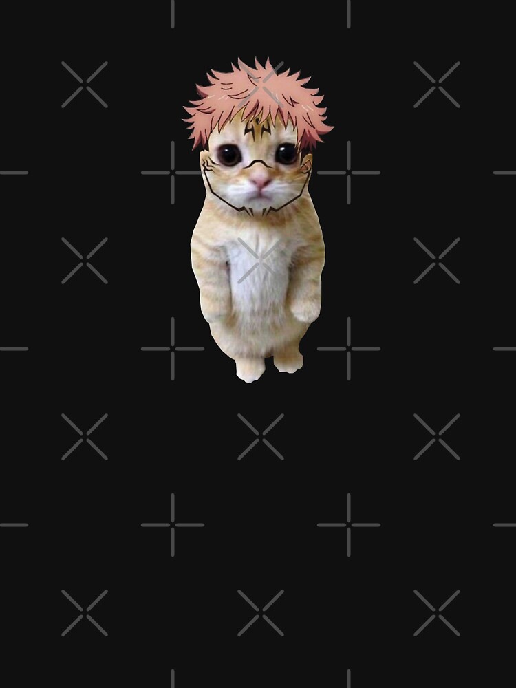 "Yuji Cat Meme" T-shirt for Sale by pymbor | Redbubble | yuuji cat meme ...