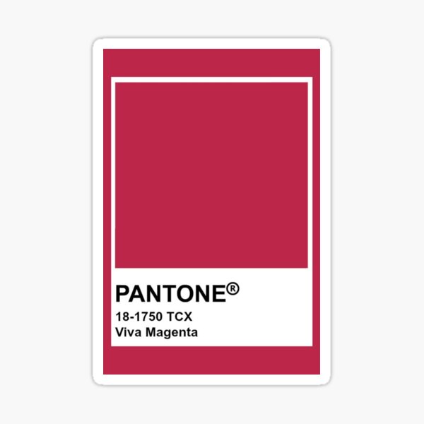 "Viva Magenta Stickers, Pantone Color Of The Year 2023" Sticker for ...