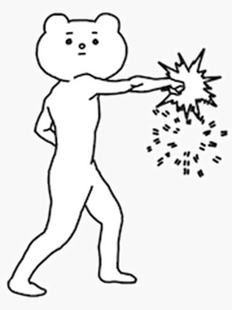 "Betakkuma Bear Gif Animation" Sticker for Sale by swearnoodles | Redbubble