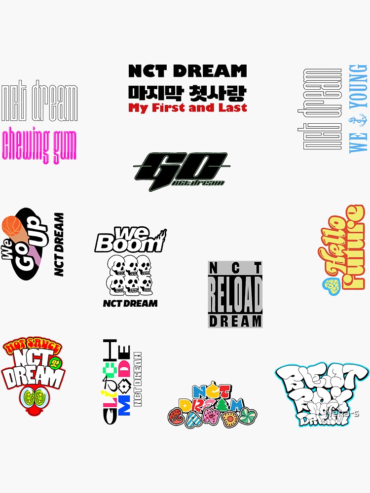 "NCT DREAM - logo timeline" Sticker for Sale by Nena-s | Redbubble