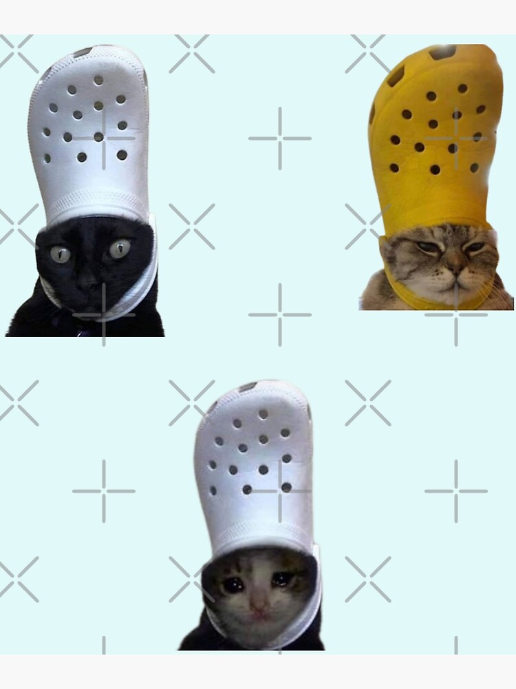 "Crying cat croc meme pack" Poster for Sale by redakhatib | Redbubble