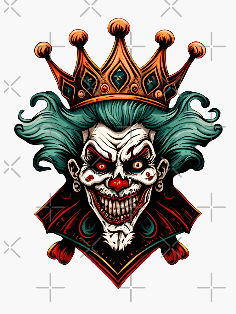 Clown Card Comic Graphics Clown King King Clown Scary Evil Killer