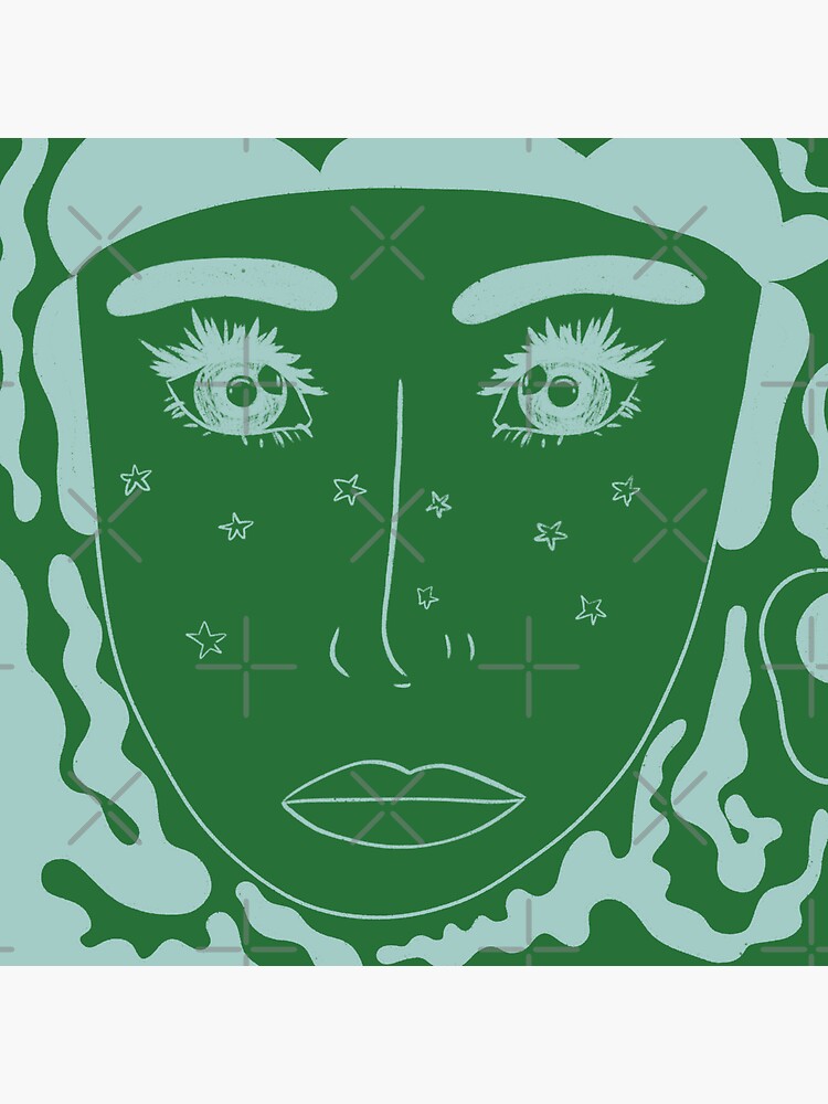 "Star freckled boy (Green)" Sticker for Sale by arin-v | Redbubble