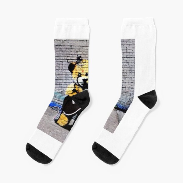 "Rockstar Teddy Bear playing an electric guitar | Banksy-inspired ...