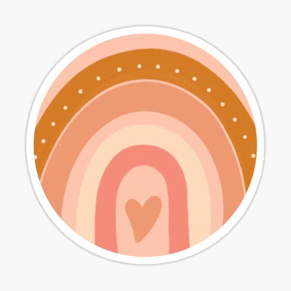 "Cute boho rainbow with heart" Sticker for Sale by ART-4-EVERYBODY ...