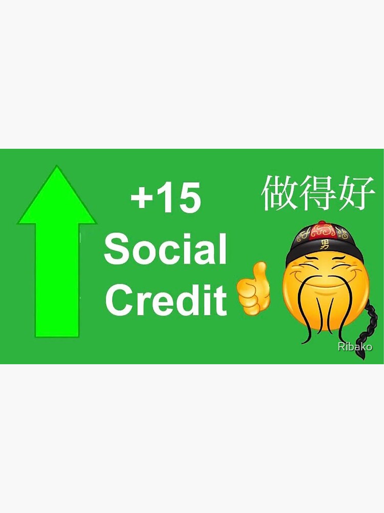 "Chinese Social Credit score points funny Meme" Sticker for Sale by ...
