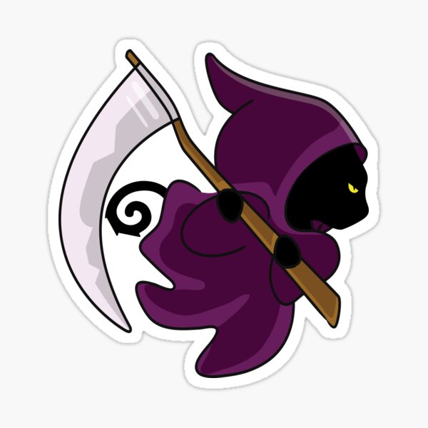 "Black Cat Grim Reaper" Sticker for Sale by chillaxcats | Redbubble