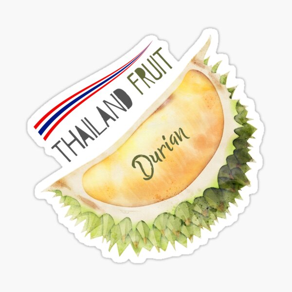 "Durian Thailand Fruit " Sticker for Sale by Arlichelman | Redbubble