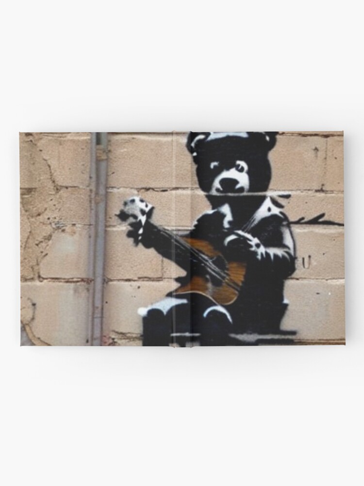 "Musician Teddy Bear playing an acoustic guitar | Banksy-inspired ...