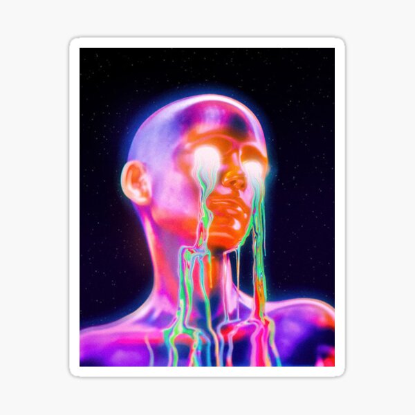 "Crying space person" Sticker for Sale by JimmyTimote | Redbubble
