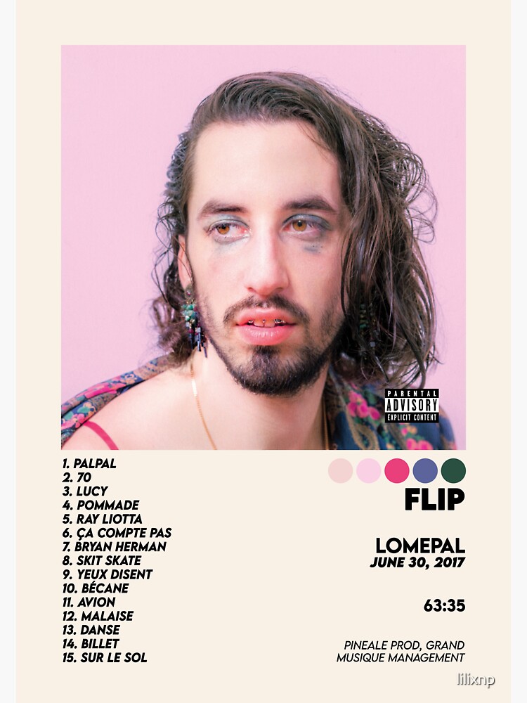 "Flip | Rap Fr album cover | Lomepal" Sticker for Sale by lilixnp ...