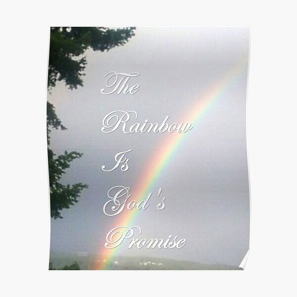 "Rainbow is God's Promise. Rainbow Over Puget Sound." Poster for Sale ...