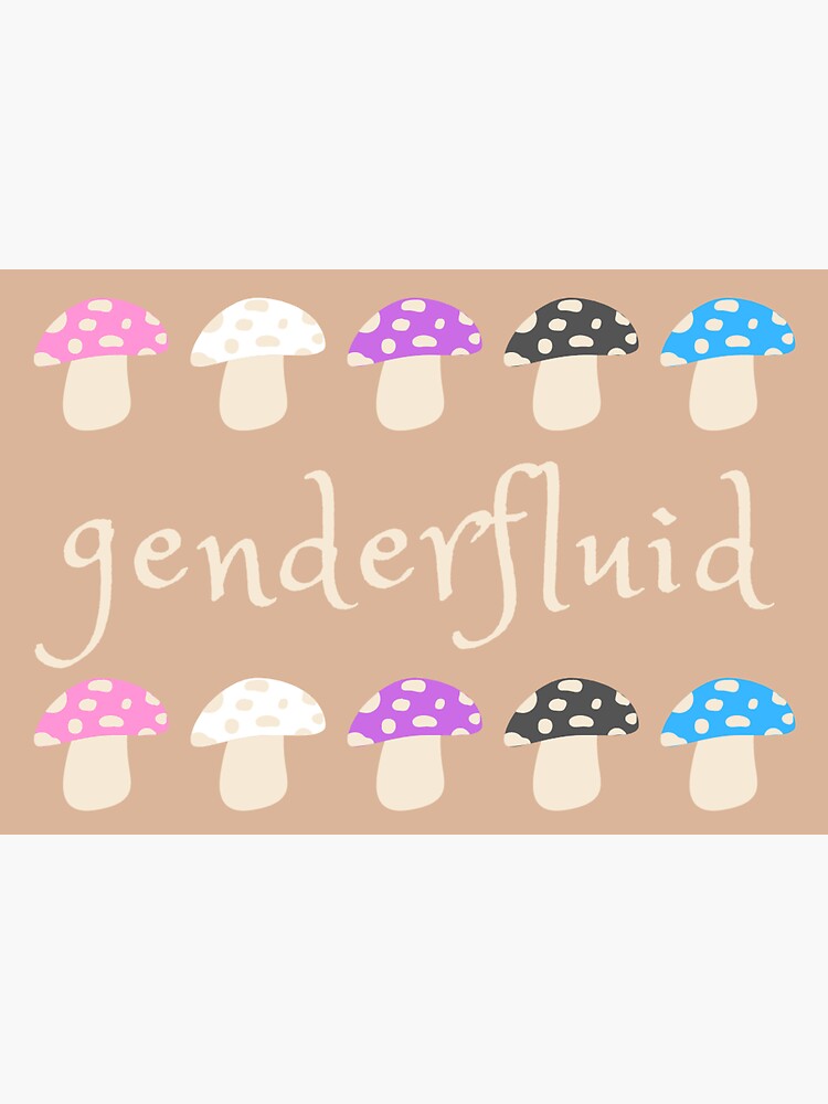 "Pastel Cottagecore Genderfluid l LGBTQ Simple Minimalist Mushroom Design" Sticker for Sale by ...