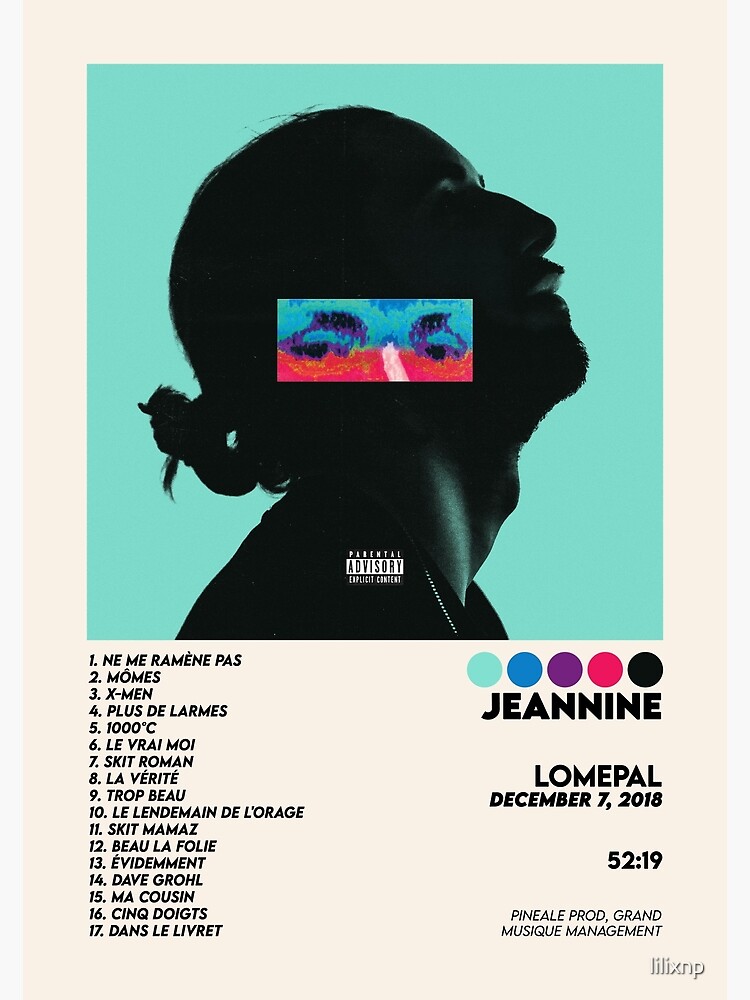Poster « Jeannine | Cover d'album de Rap Fr | Lomepal », par lilixnp | Redbubble