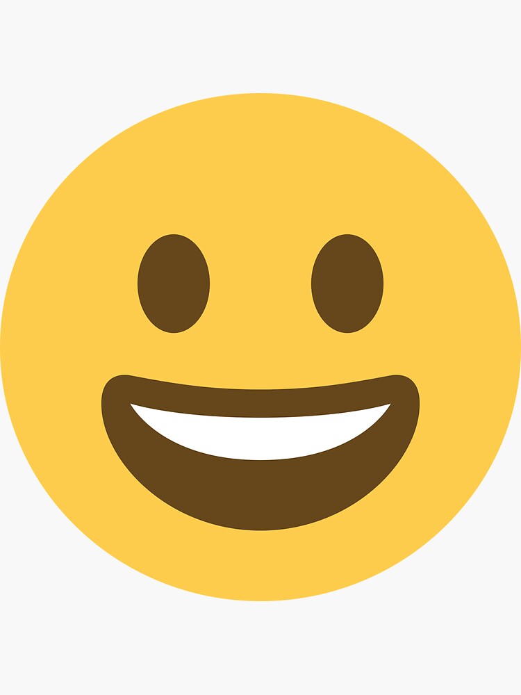 "Happy Smiley Face Emoji" Sticker for Sale by PrintPortal | Redbubble