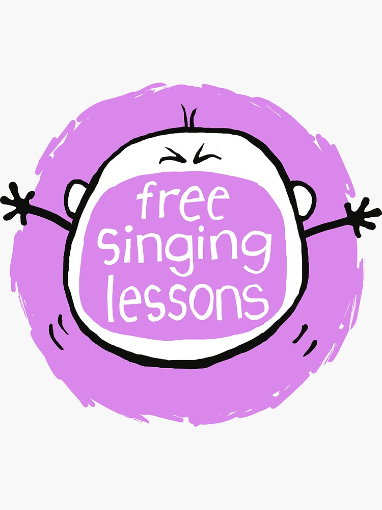 "Free Singing Lessons (girls)" Sticker for Sale by stiksart | Redbubble