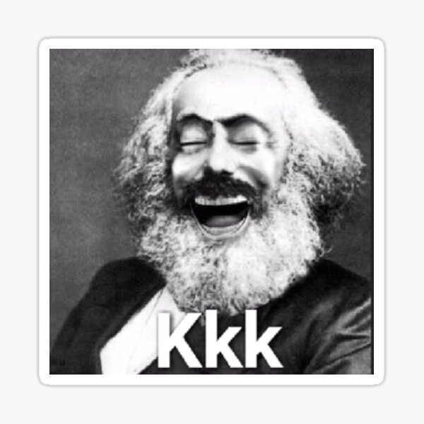 "Marx laughing meme" Sticker for Sale by Pjbaratix | Redbubble