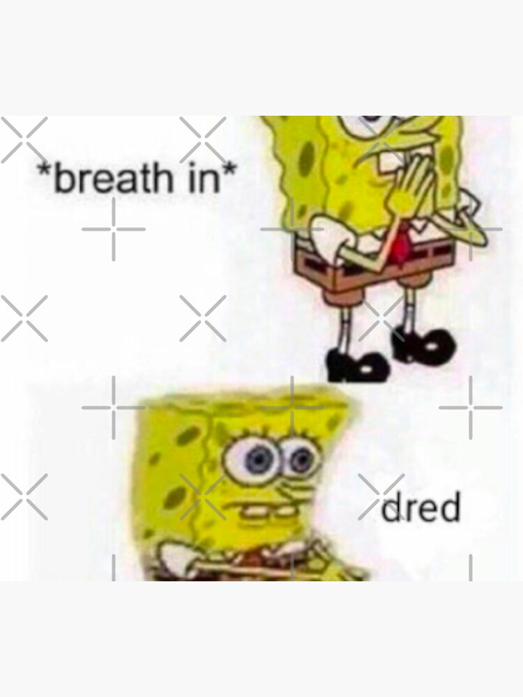 "Spongebob breath in meme" Sticker for Sale by Pjbaratix | Redbubble
