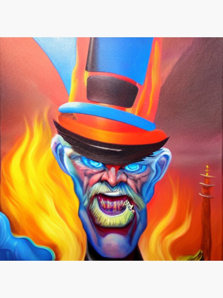 "Psycho Madness - Fire Wizard " Sticker for Sale by PsychoMadness ...