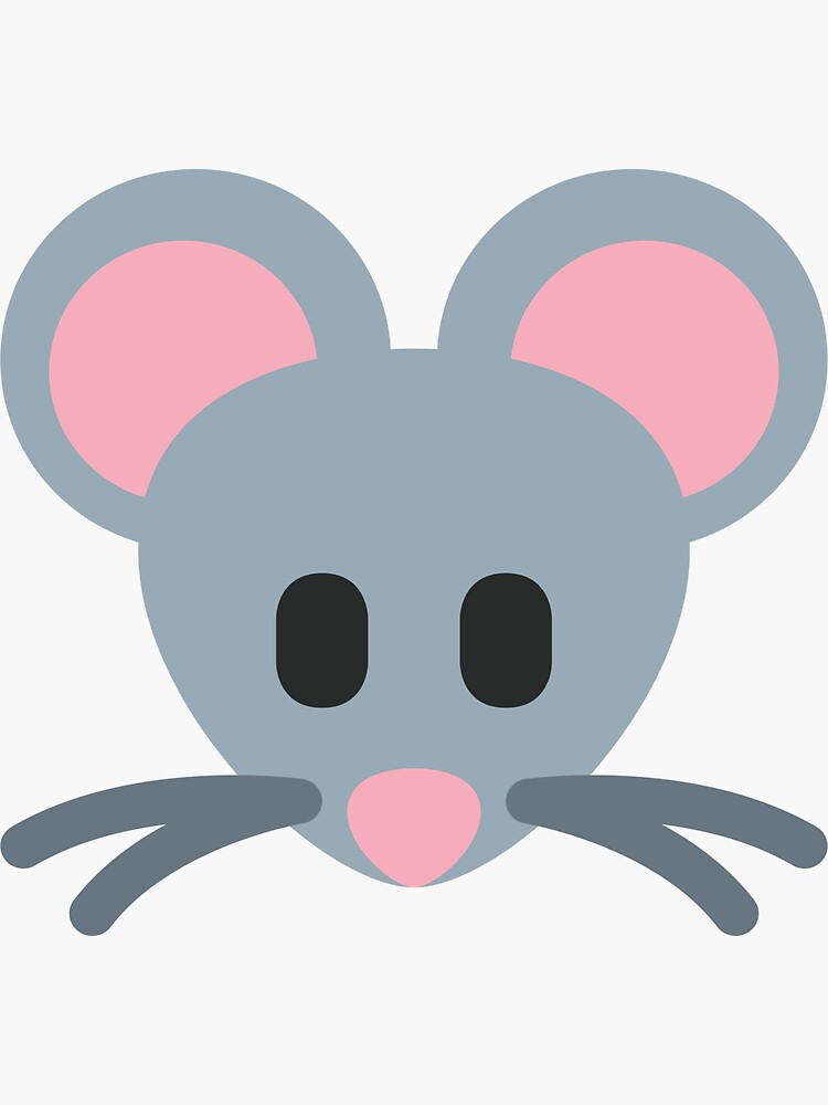 "Cute Mouse Face Emoji Icon" Sticker for Sale by PrintPortal | Redbubble