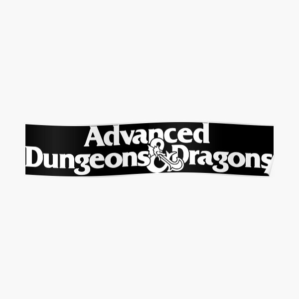 "Advanced Dungeons and Dragons -white- Old School DnD" Poster for Sale ...