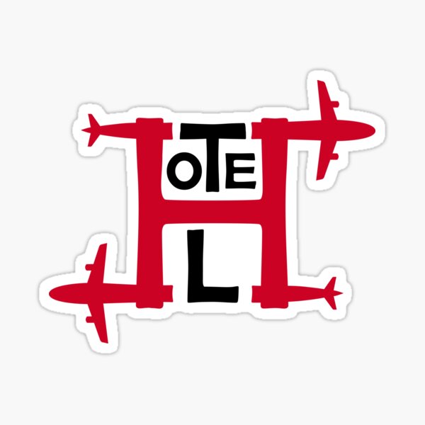 "HOTEL Aviation Phonetic Alphabet Pilot Airplane" Sticker for Sale by ...